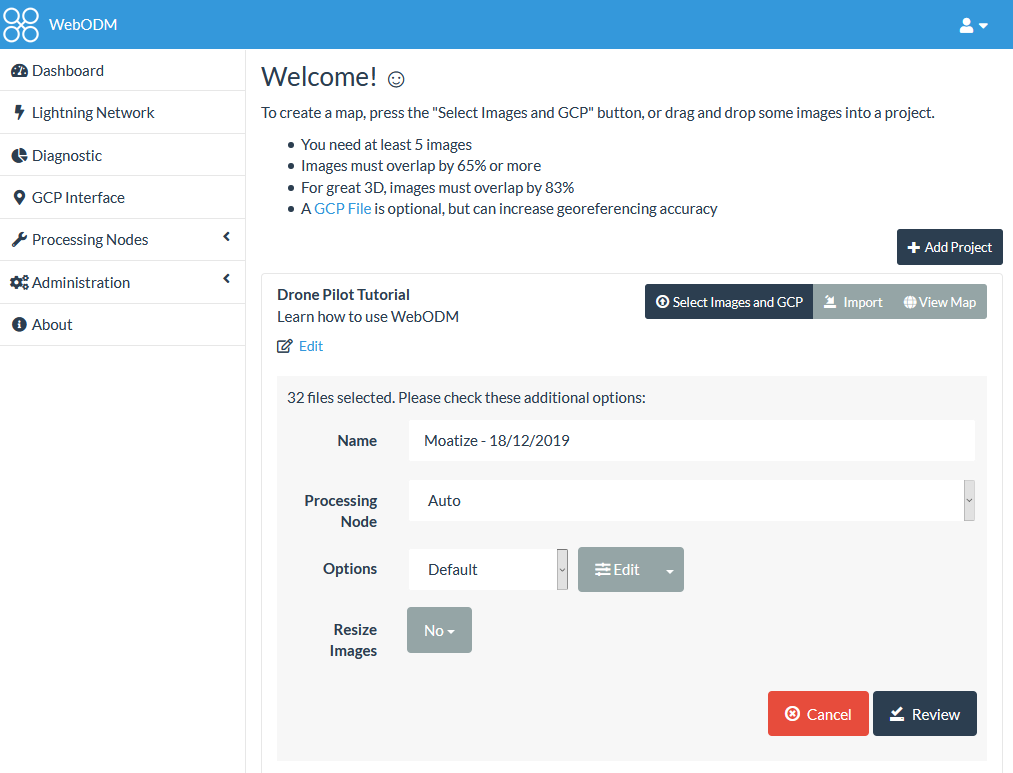Tutorial: WebODM | OCWGIS